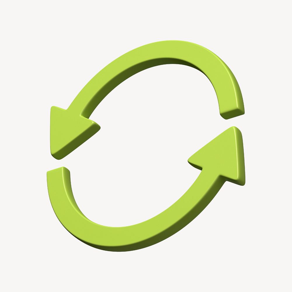 3D green reverse arrow icon | Free Photo - rawpixel