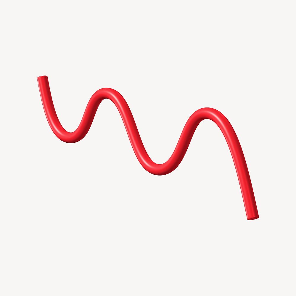 3D squiggle abstract shape | Free Photo - rawpixel