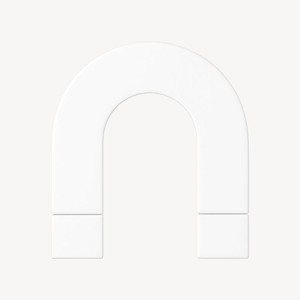 3D white geometric u shape | Free Photo - rawpixel