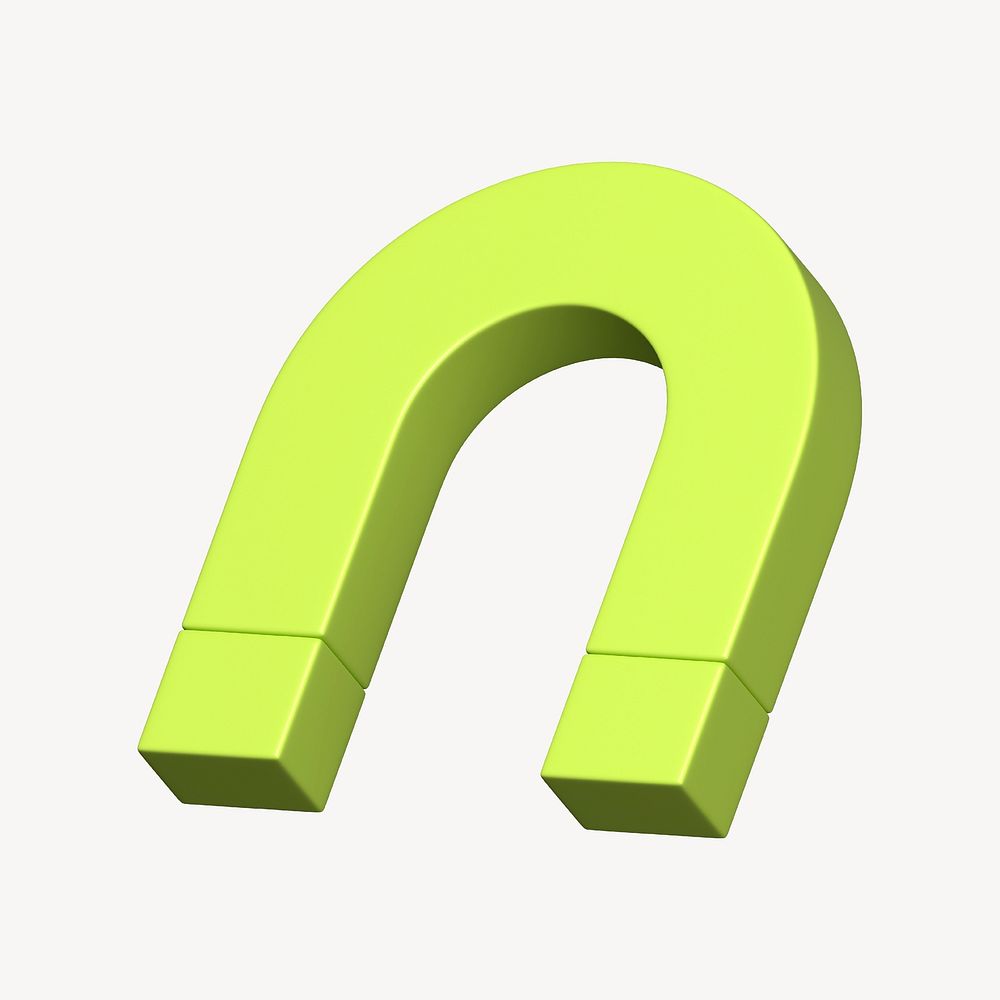 3D green geometric u shape | Free Photo - rawpixel