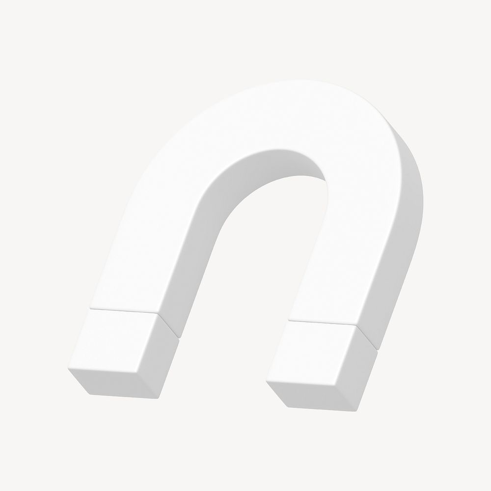 3D white geometric u shape | Free Photo - rawpixel