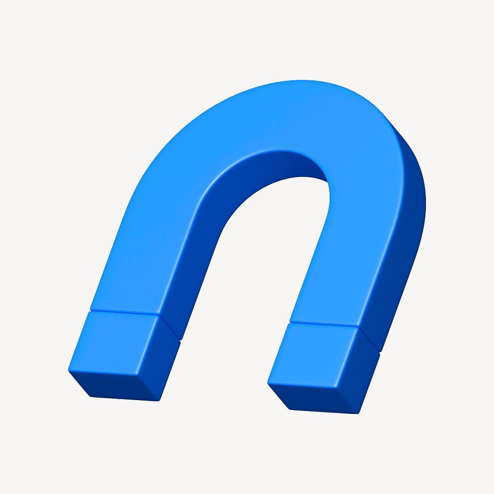 3D blue geometric u shape | Free Photo - rawpixel