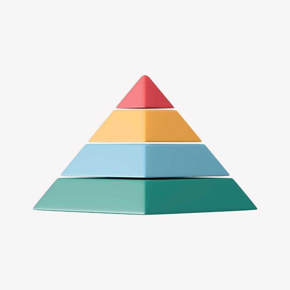 Marketing pyramid 3D business icon, | Premium PSD - rawpixel