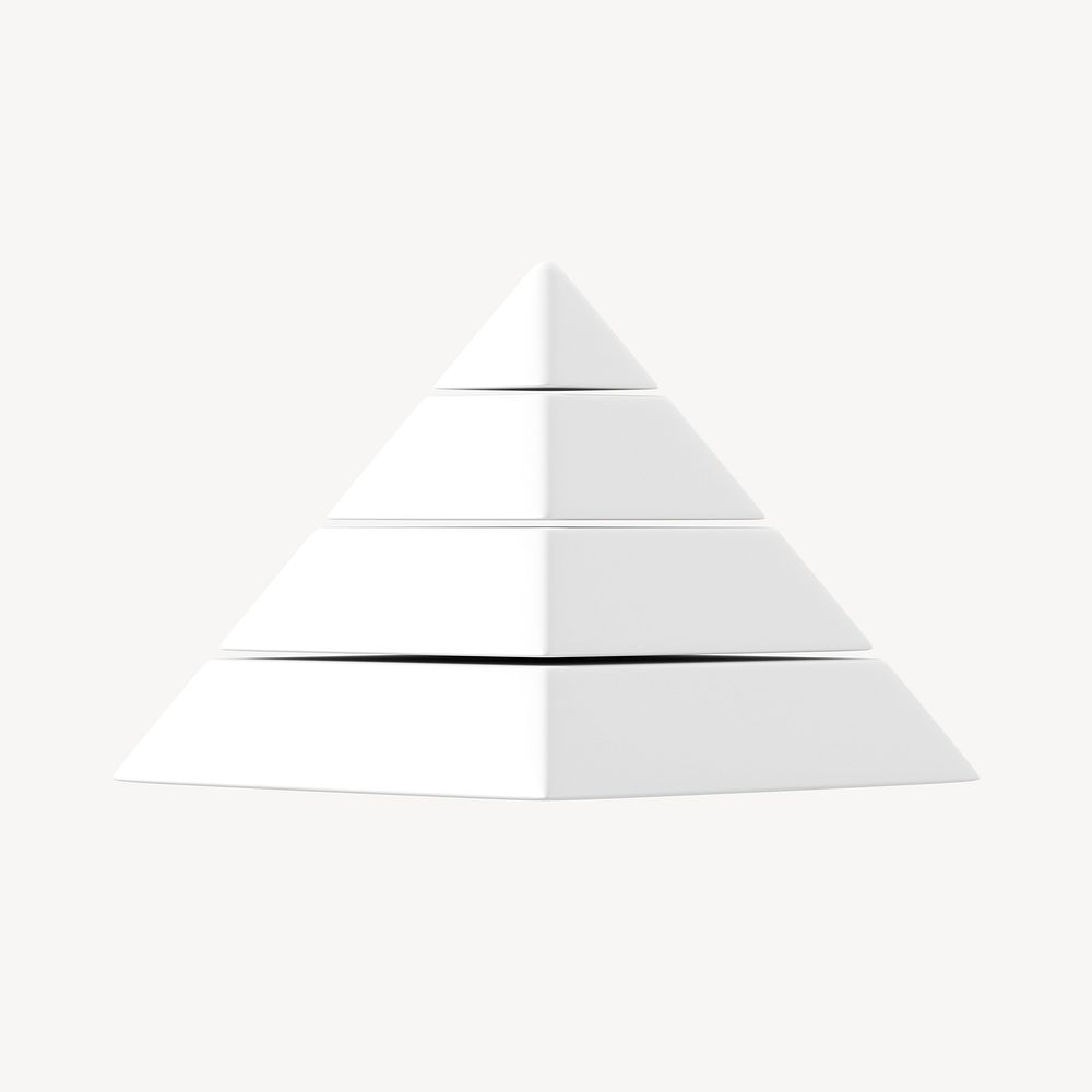3D white pyramid clipart, geometric | Premium PSD - rawpixel