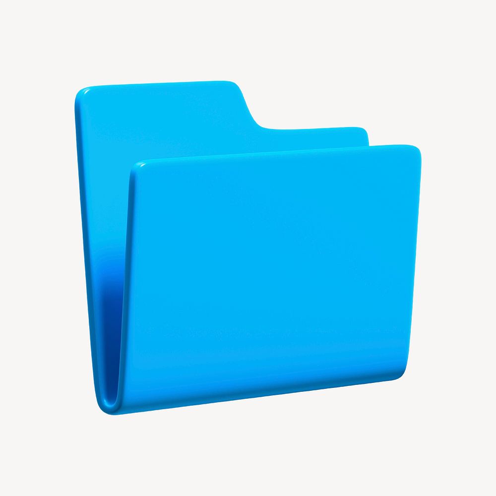 Blue folder 3D icon, business | Free Photo - rawpixel