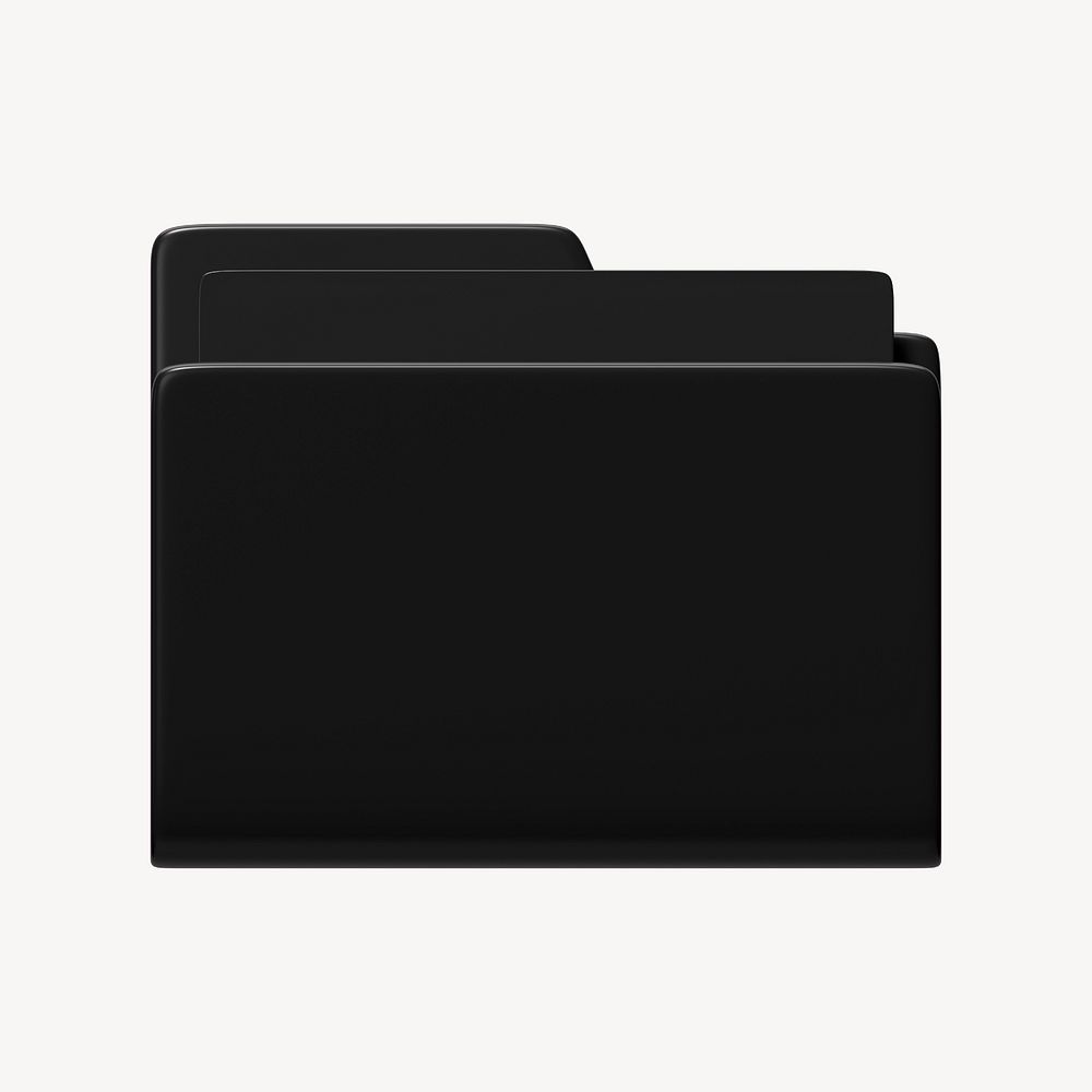 Black folder 3D icon, business | Free Photo - rawpixel