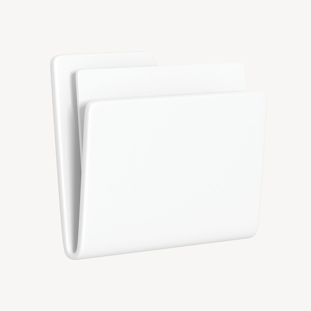 3D white folder, document icon | Premium PSD - rawpixel