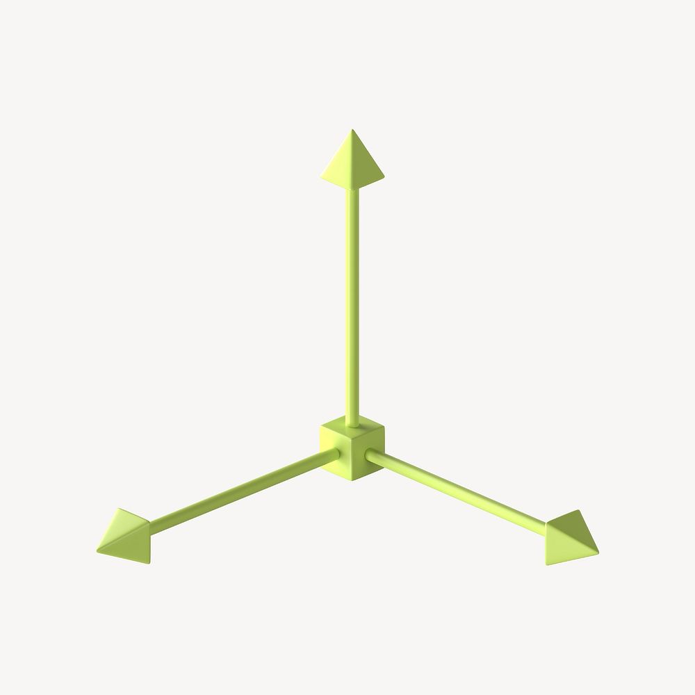 3D green axis, geometric shape | Free Photo - rawpixel