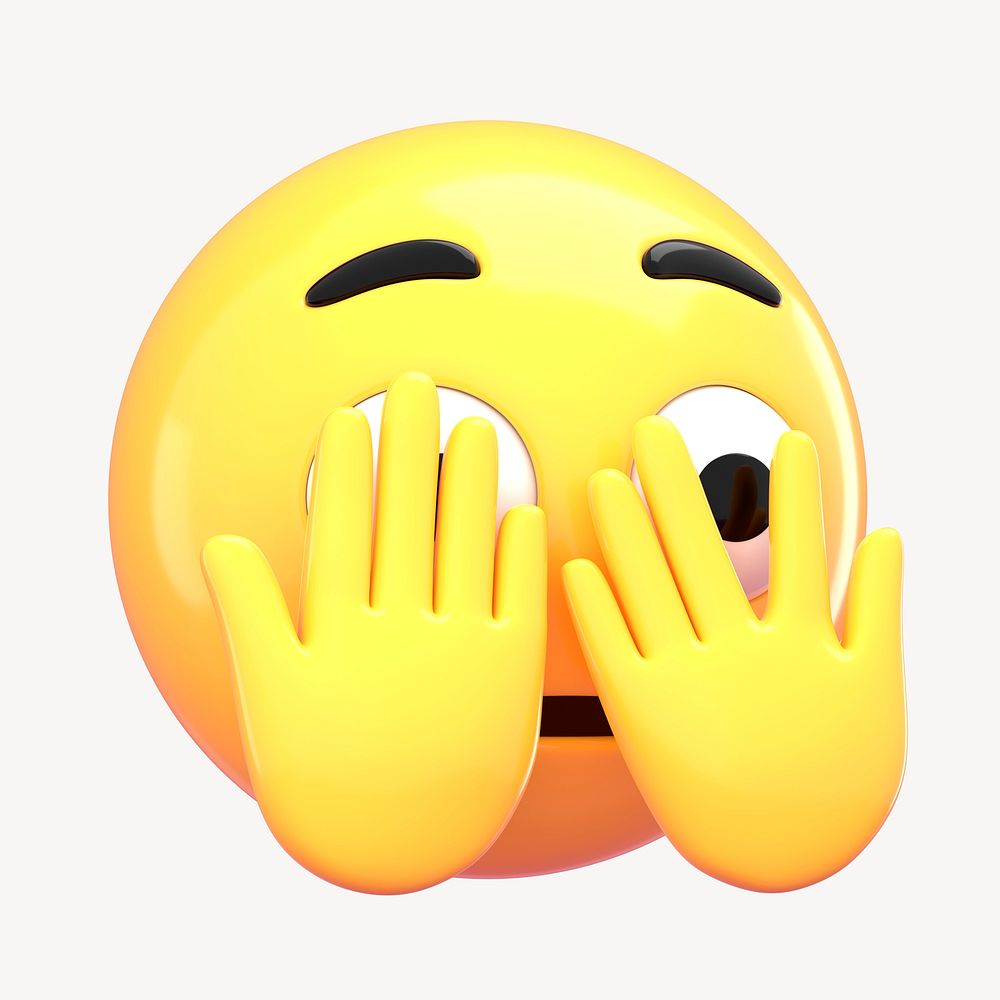 3D peeking eye emoticon illustration | Premium Photo - rawpixel