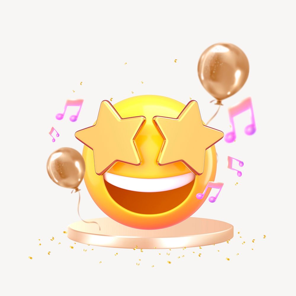 Celebration 3D emoticon illustration graphic | Premium Photo - rawpixel