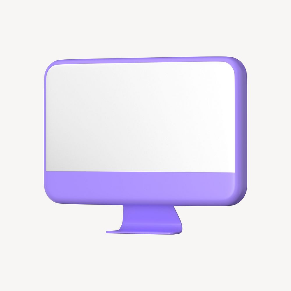 3D computer desktop mockup, purple | Premium PSD Mockup - rawpixel