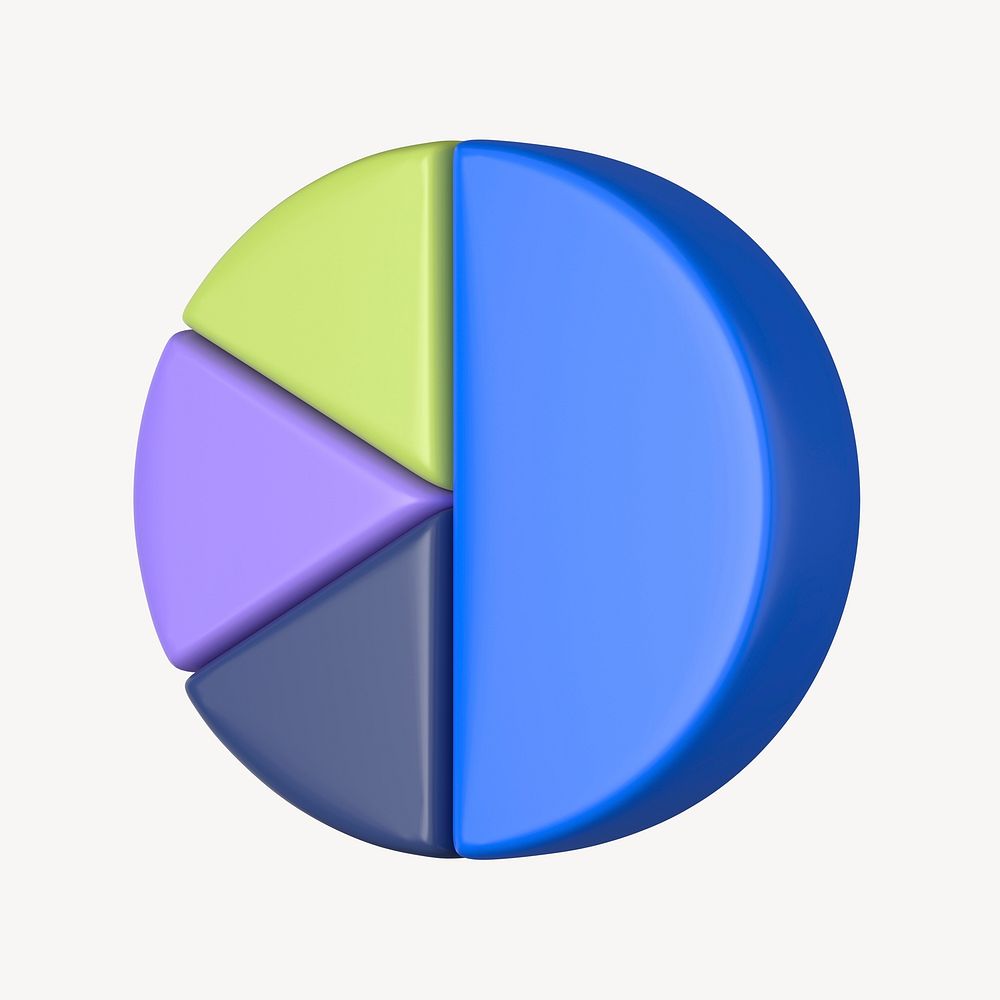 Colorful pie chart business graph, | Premium PSD - rawpixel