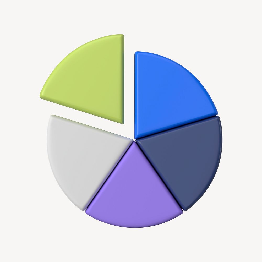 Colorful pie chart business graph, | Premium PSD - rawpixel