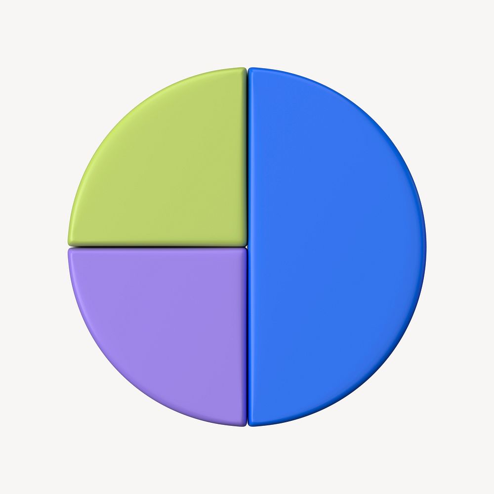 3D pie chart business graph, | Premium PSD - rawpixel