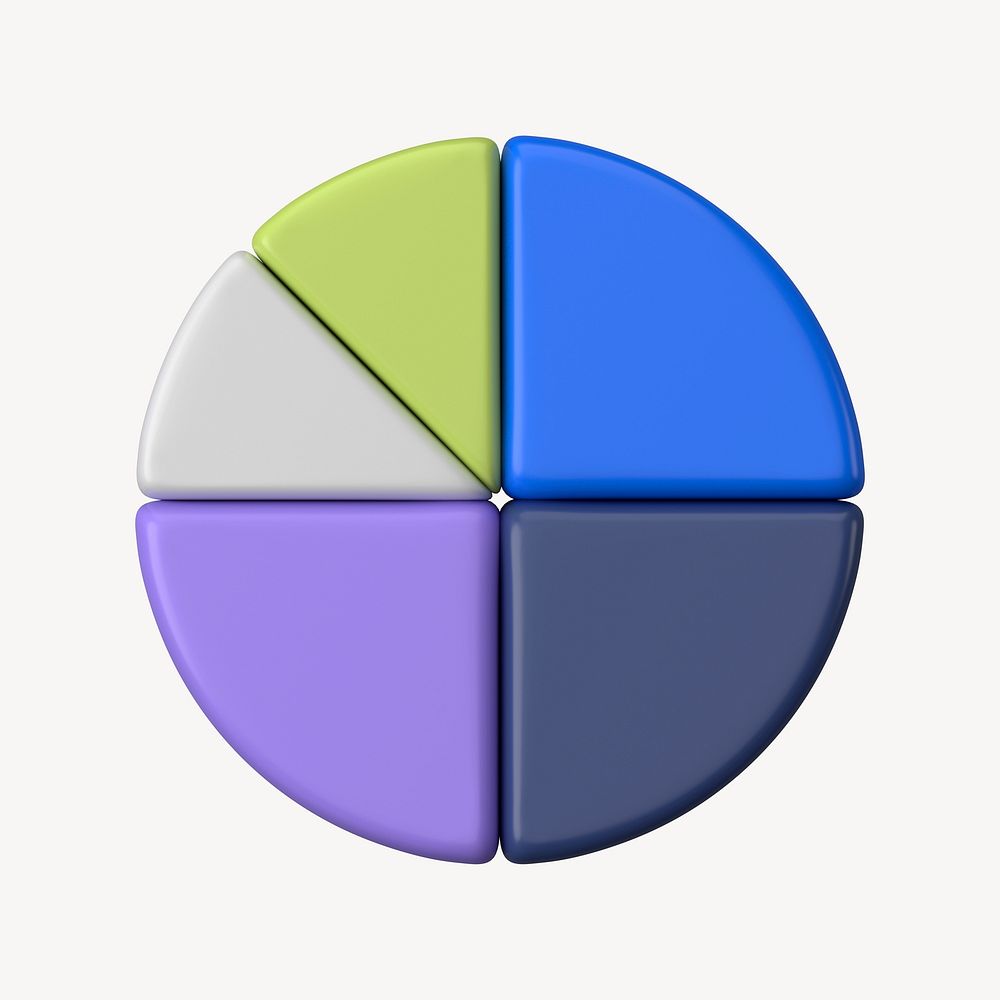 Colorful pie chart business graph | Premium PSD - rawpixel