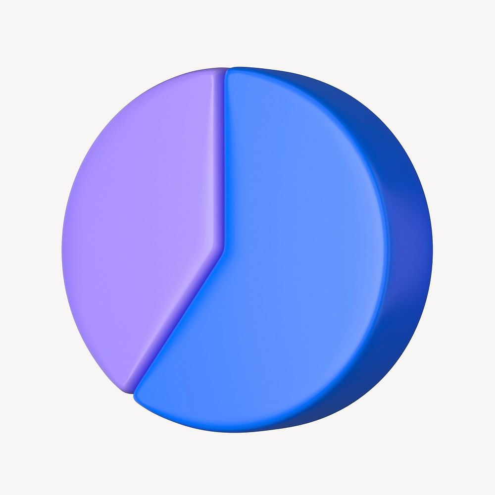 Blue pie chart business graph, | Premium PSD - rawpixel