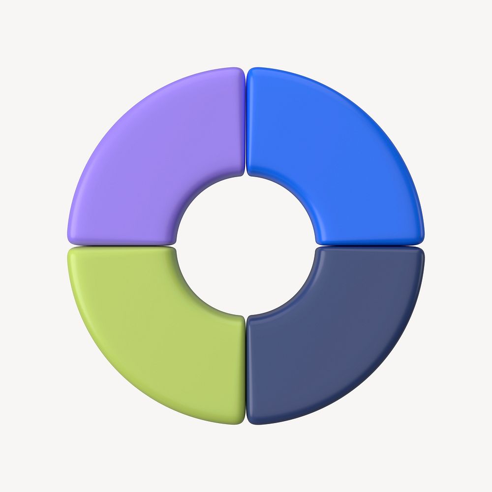 Donut chart graph, 3D business | Premium PSD - rawpixel