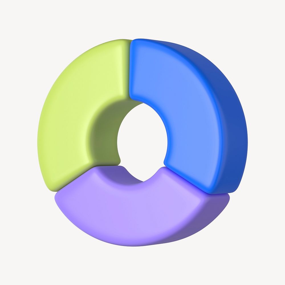 Donut chart graph, 3D business | Premium PSD - rawpixel