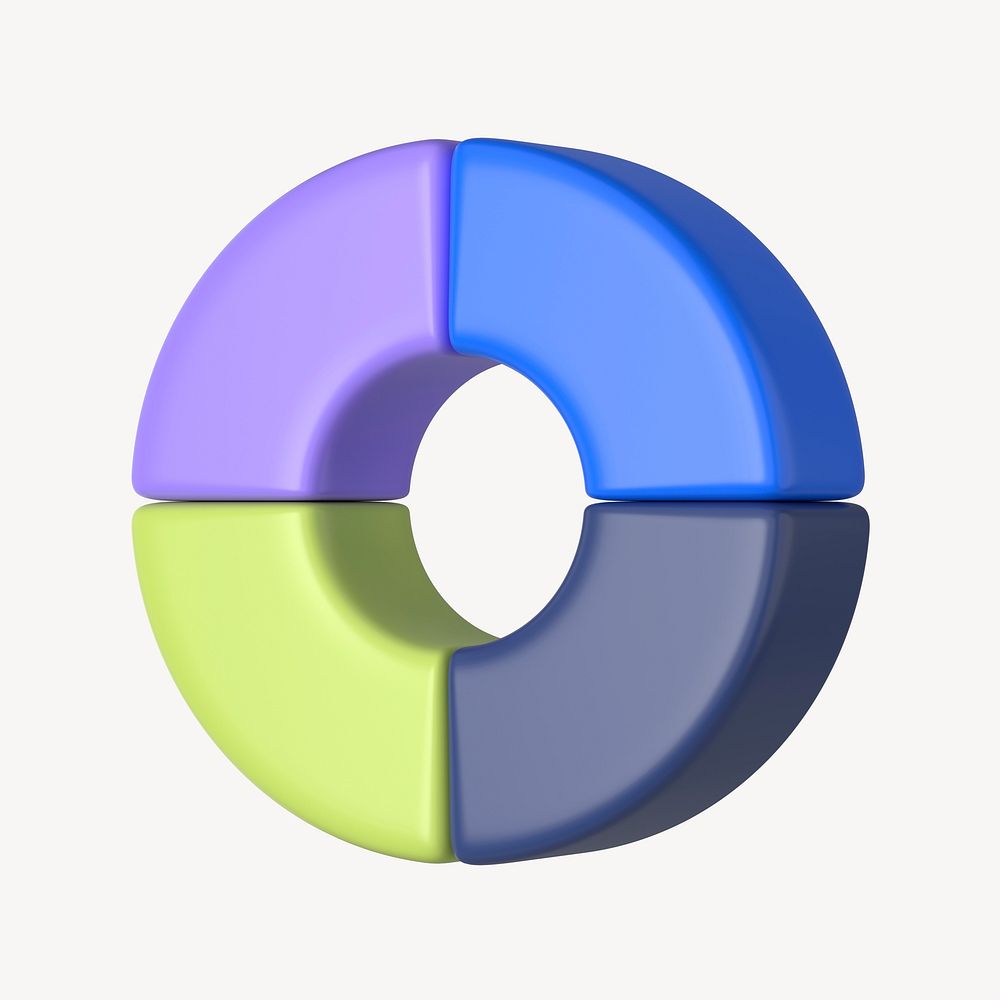 Colorful circle chart graph, 3D | Premium PSD - rawpixel