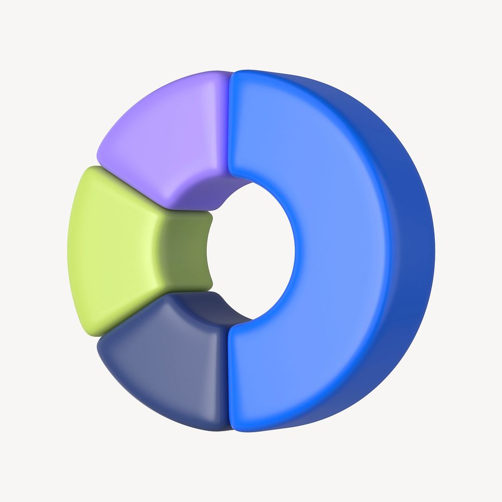 Doughnut chart graph, 3D business | Premium PSD - rawpixel