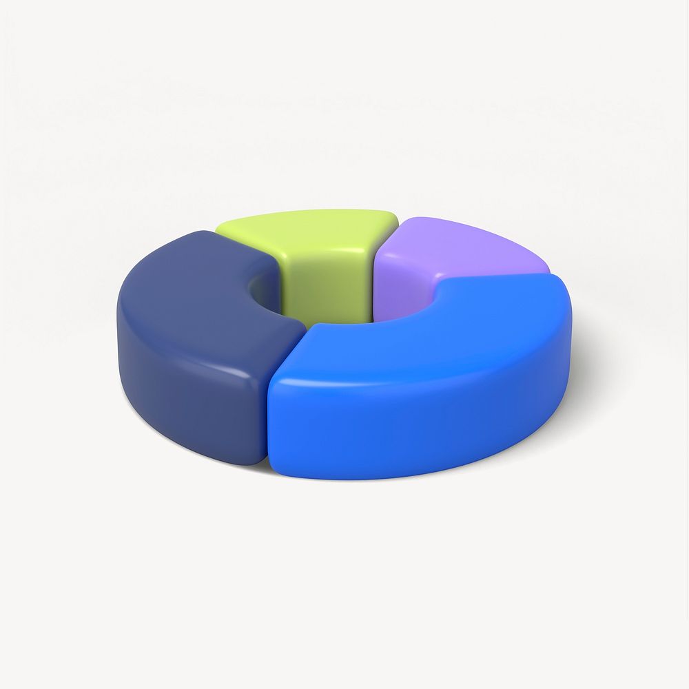 Donut chart graph, 3D business | Premium PSD - rawpixel