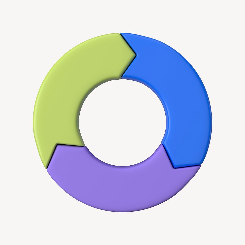 Donut chart graph, 3D business | Premium PSD - rawpixel