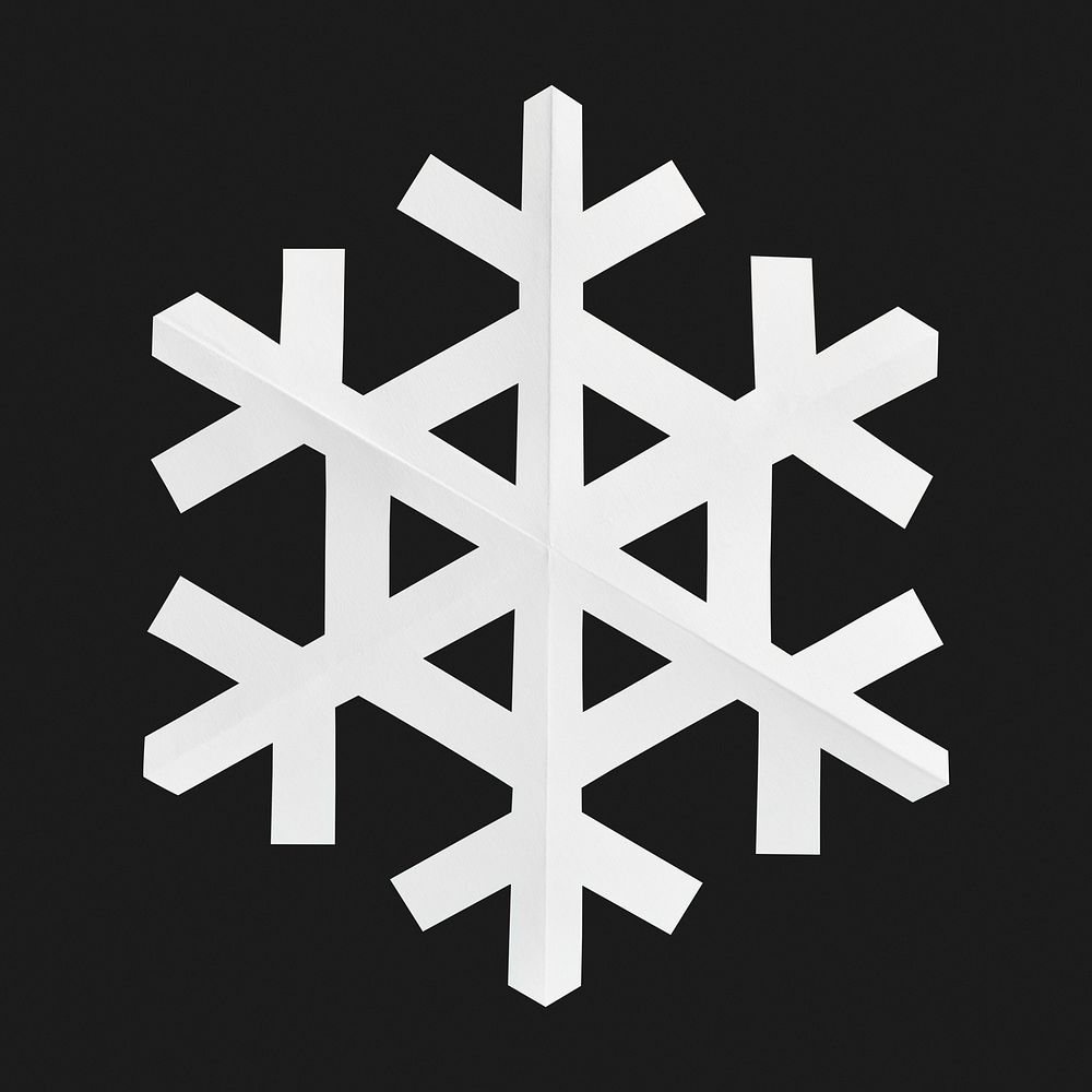 Snowflake paper cut isolated design | Free Photo - rawpixel