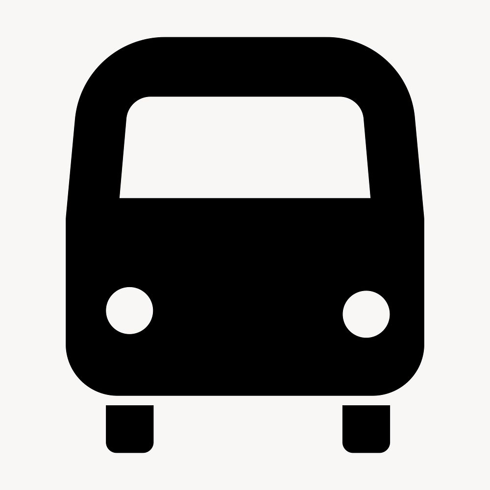 Bus transportation icon, black & | Premium Photo - rawpixel
