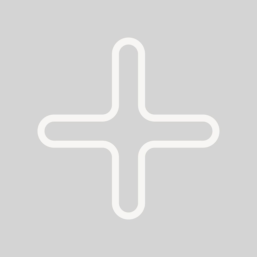 White plus sign, outline clipart | Premium Vector - rawpixel