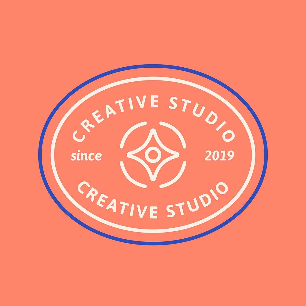 Oval business creative logo, botanical | Premium PSD - rawpixel