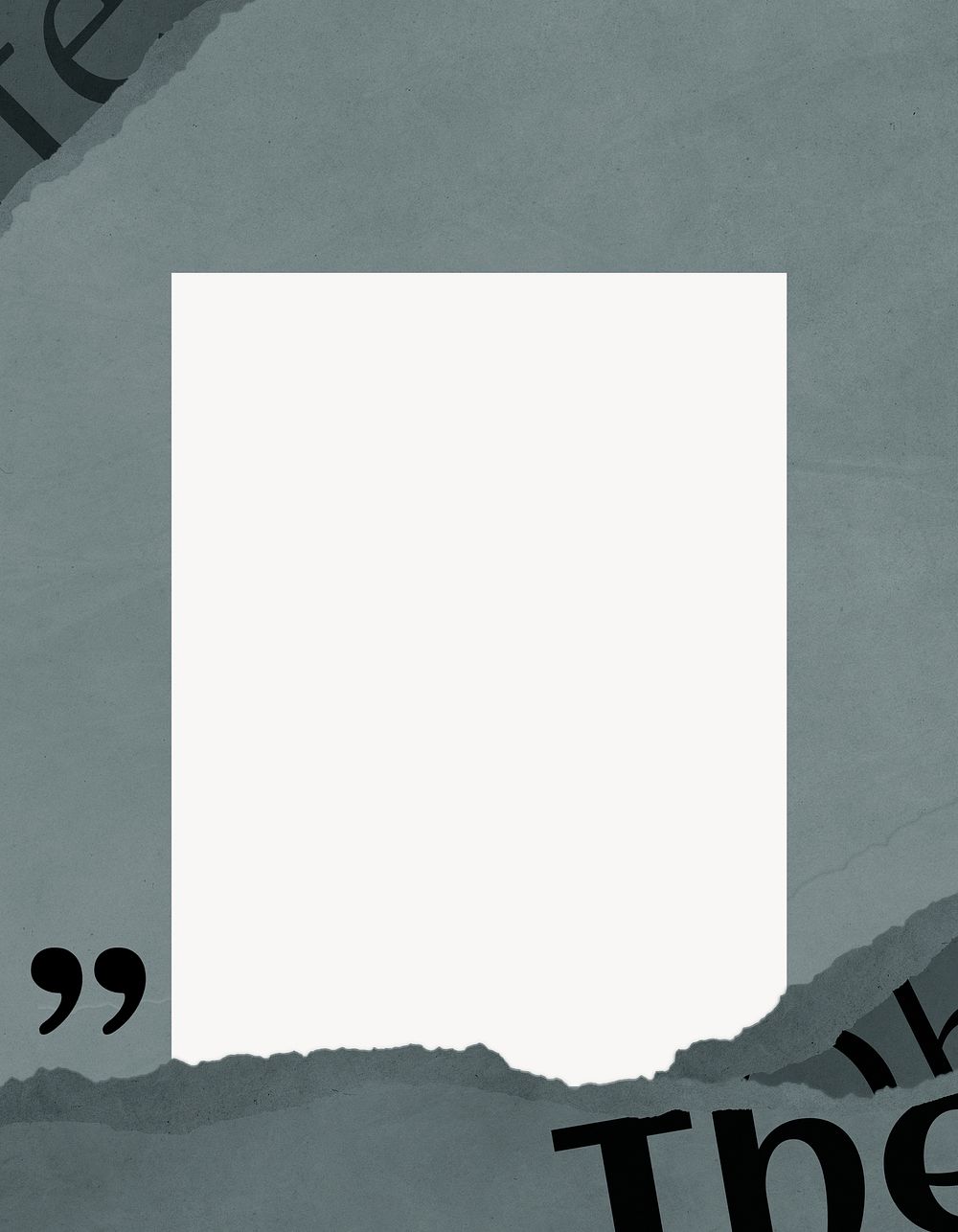 Blue frame, torn paper border | Premium PSD - rawpixel