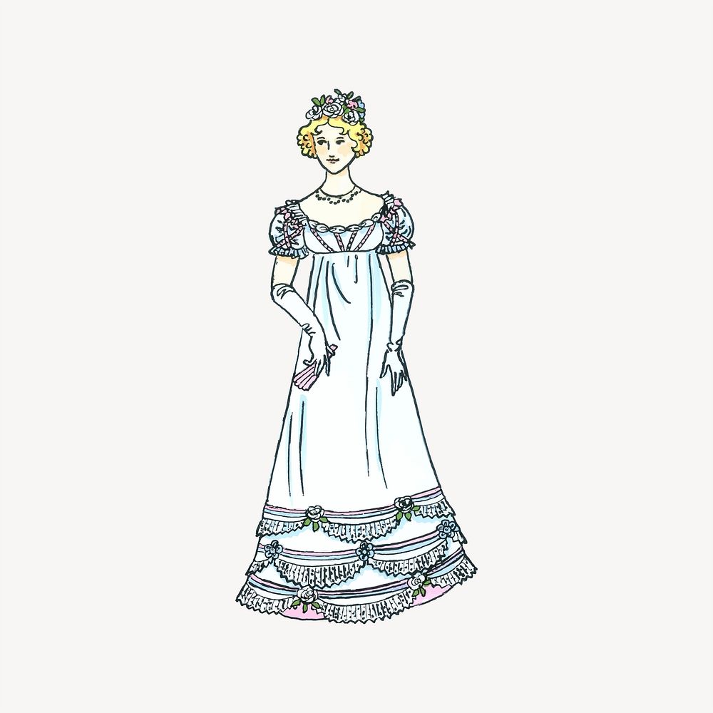 Victorian lady clipart vector. Free | Free Vector - rawpixel