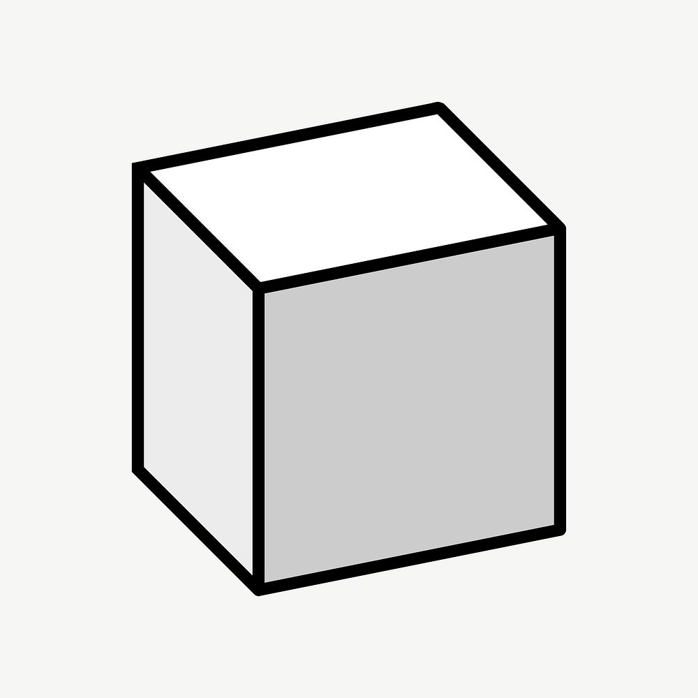 Cube Clipart Black And White
