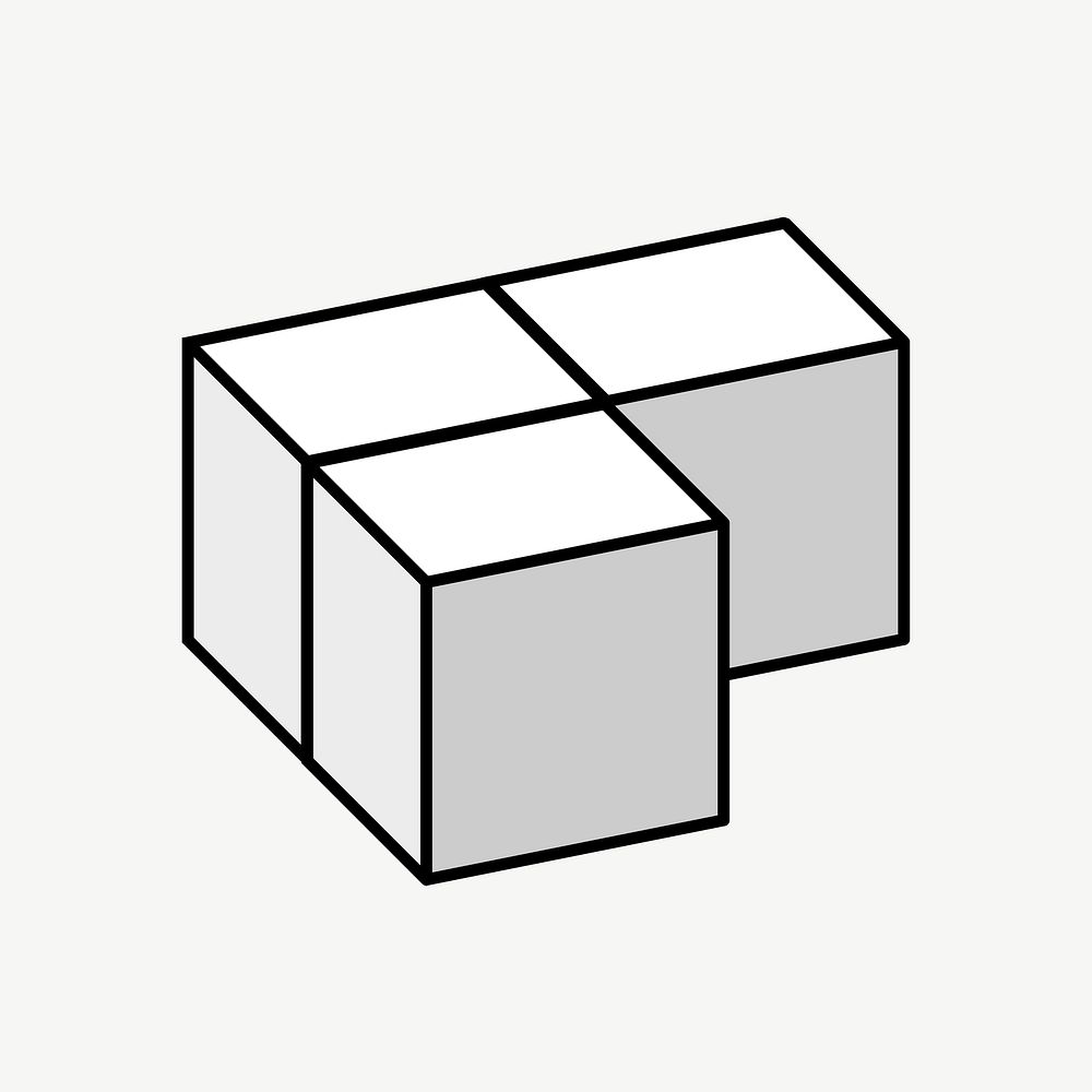 Cubic boxes clipart psd | Free PSD - rawpixel