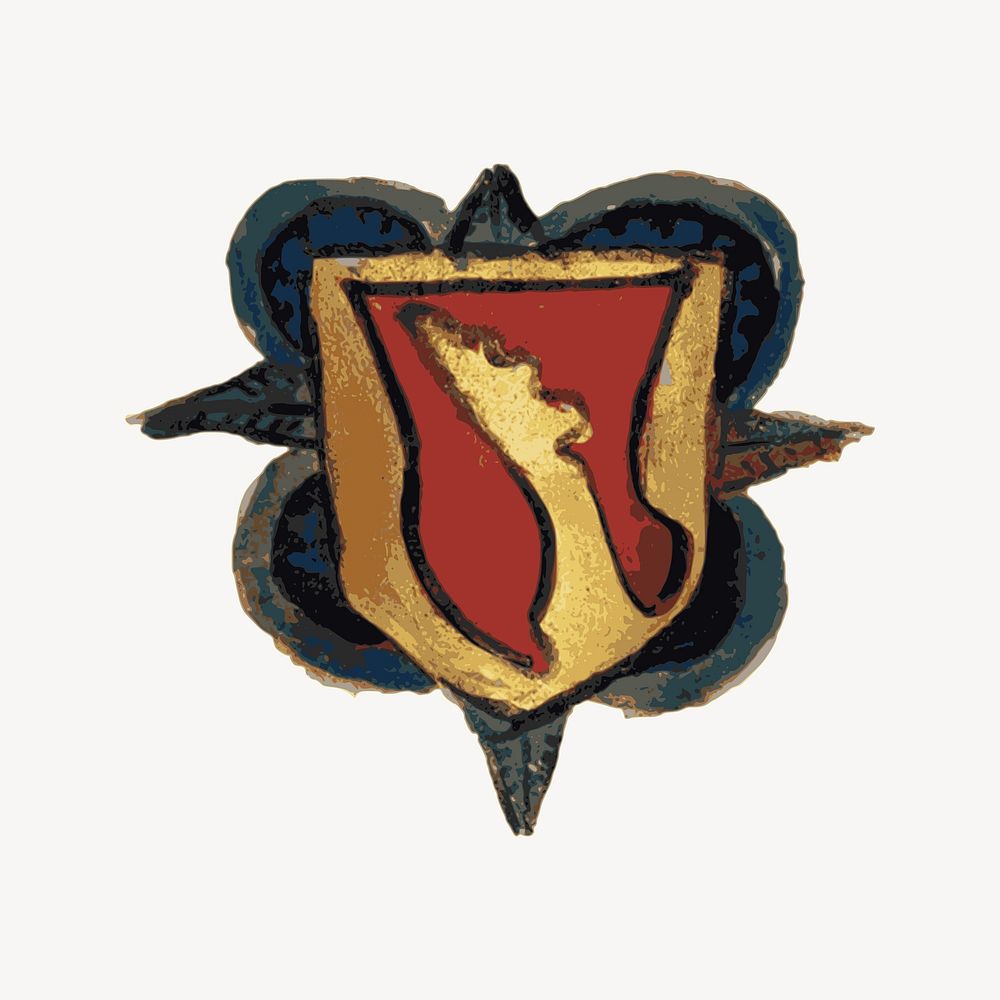 Vintage crest clipart, illustration vector | Free Vector - rawpixel