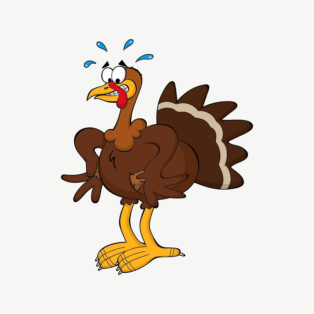 Cartoon turkey clipart, illustration psd | Free PSD - rawpixel