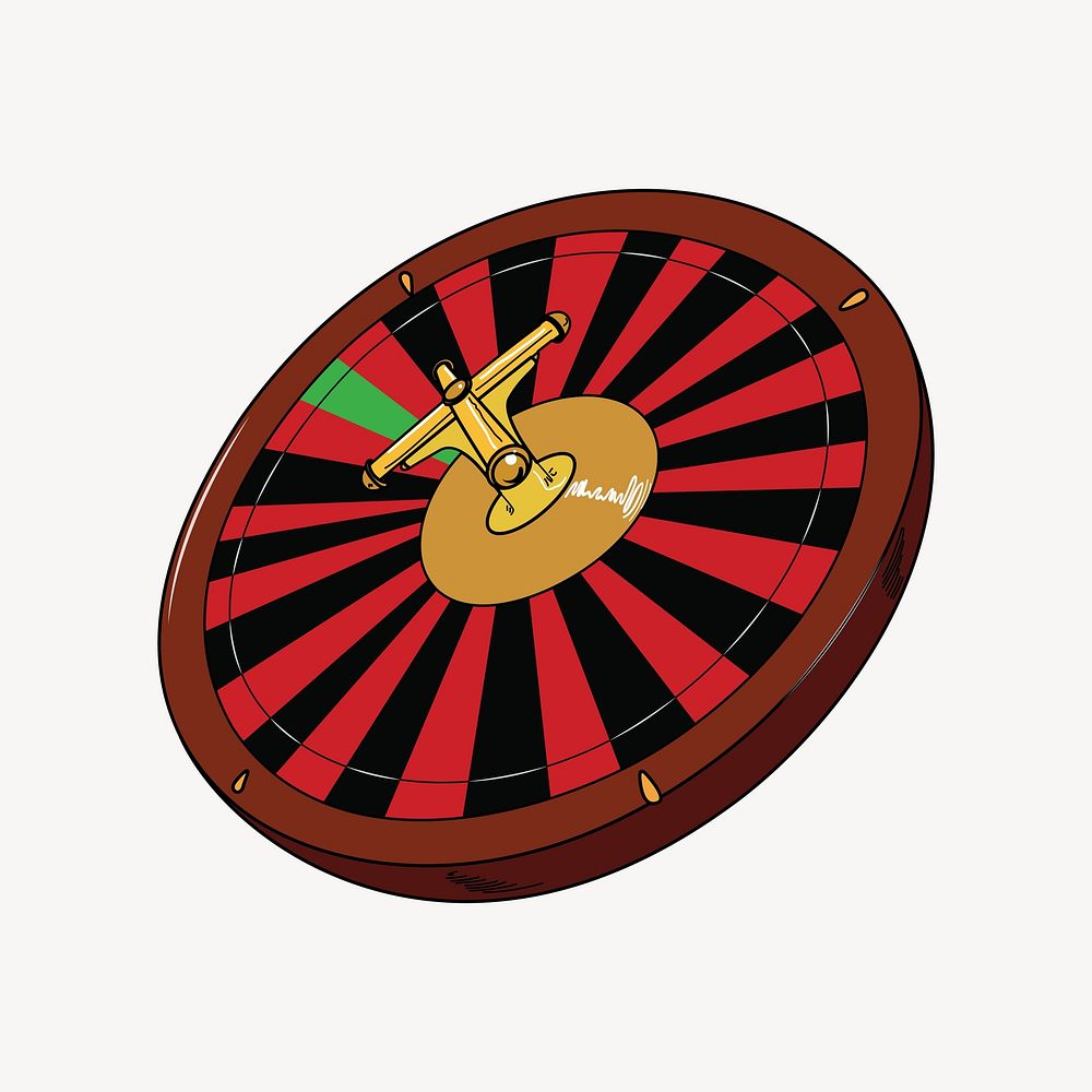 Roulette wheel clip art vector | Free Vector - rawpixel