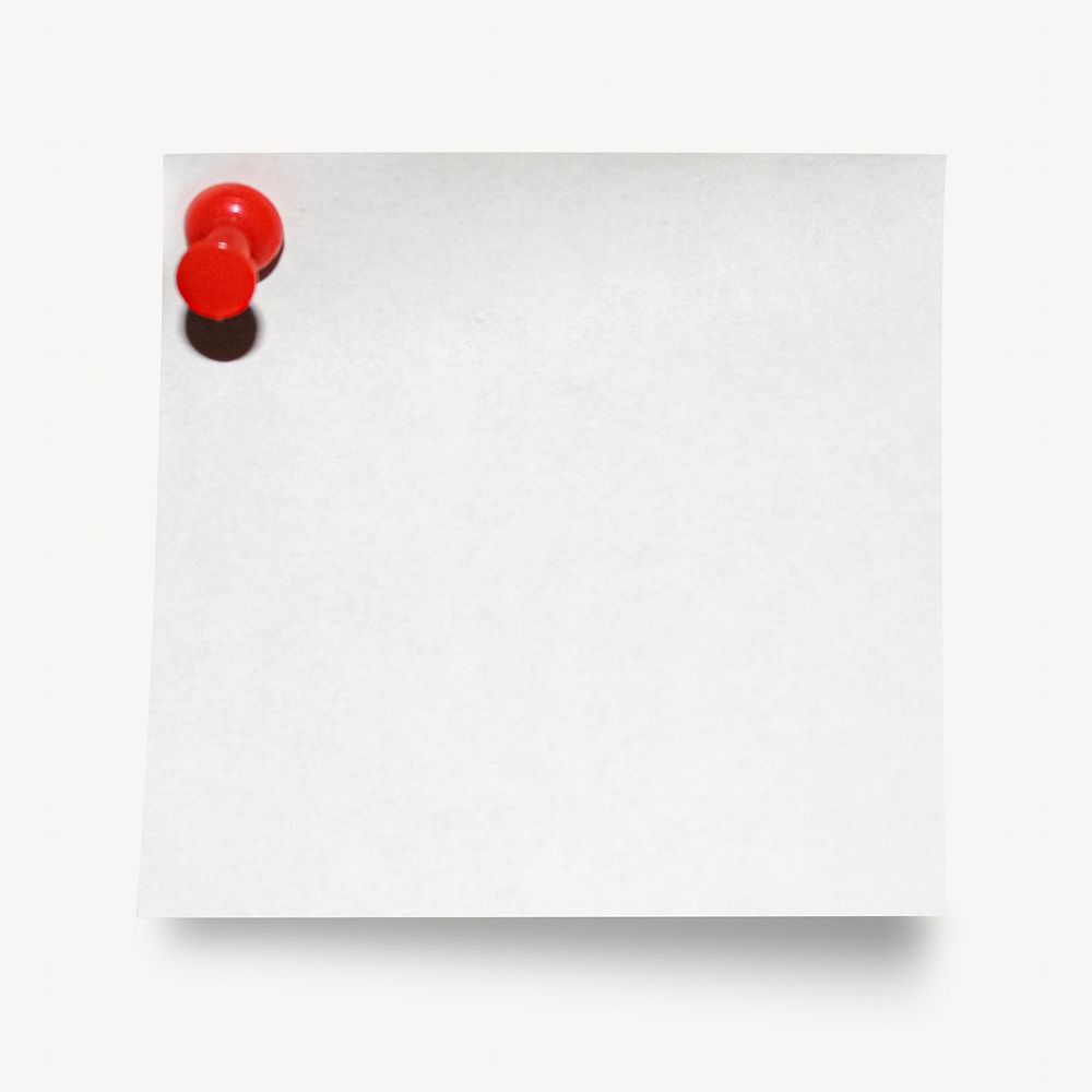 Pinned note isolated, white design | Free Photo - rawpixel