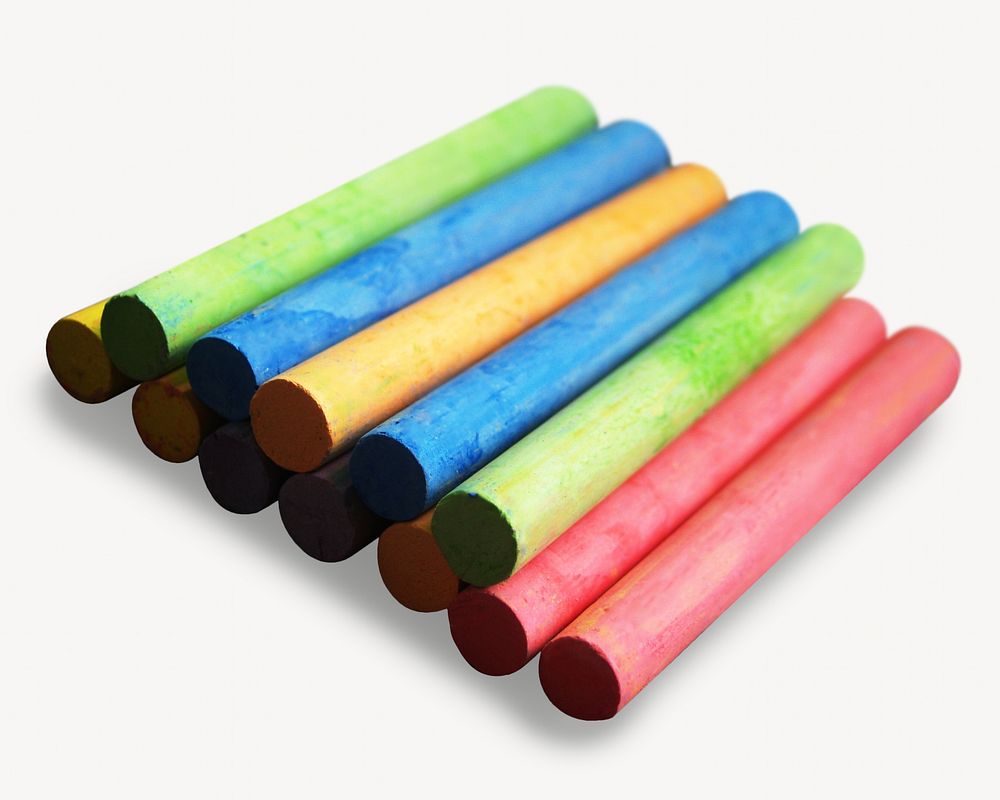 Colorful chalk isolated, off white | Free Photo - rawpixel