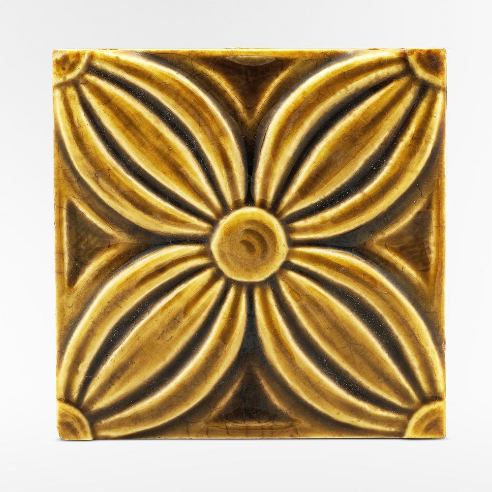 Floral ceramic tile. Original Minneapolis | Free Photo - rawpixel