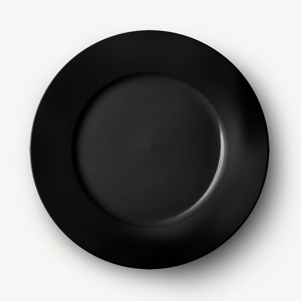 Black dinner plate collage element | Premium Photo - rawpixel