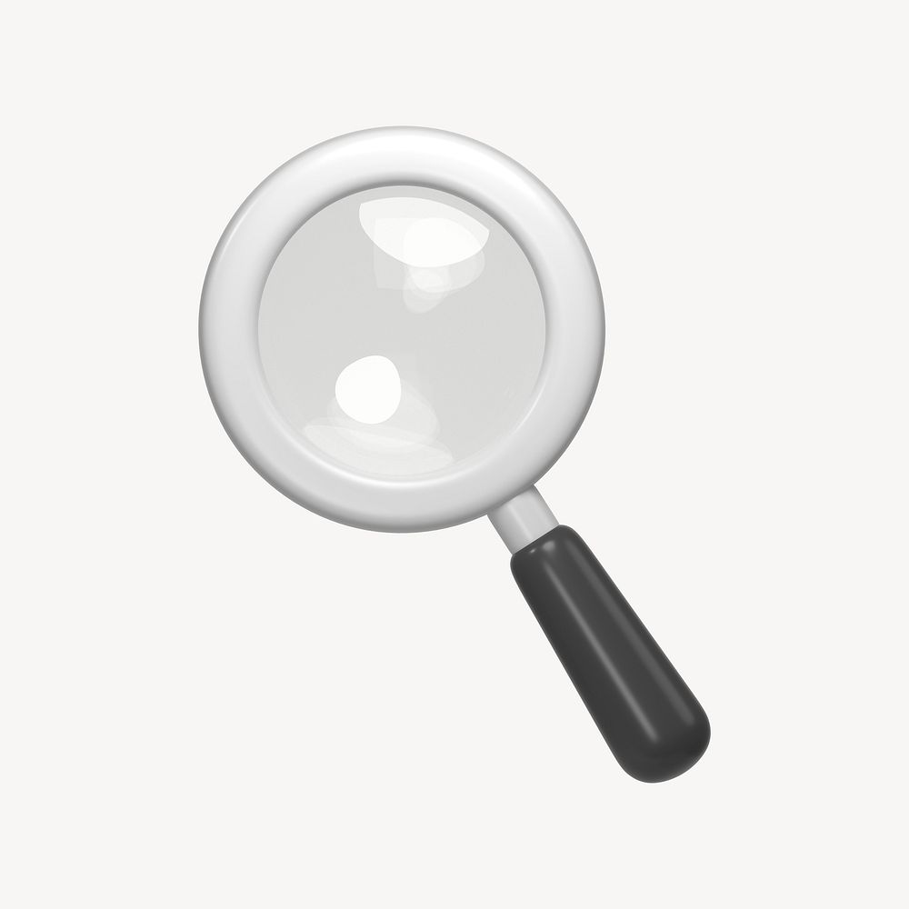 Magnifying glass 3D icon sticker | Premium PSD - rawpixel