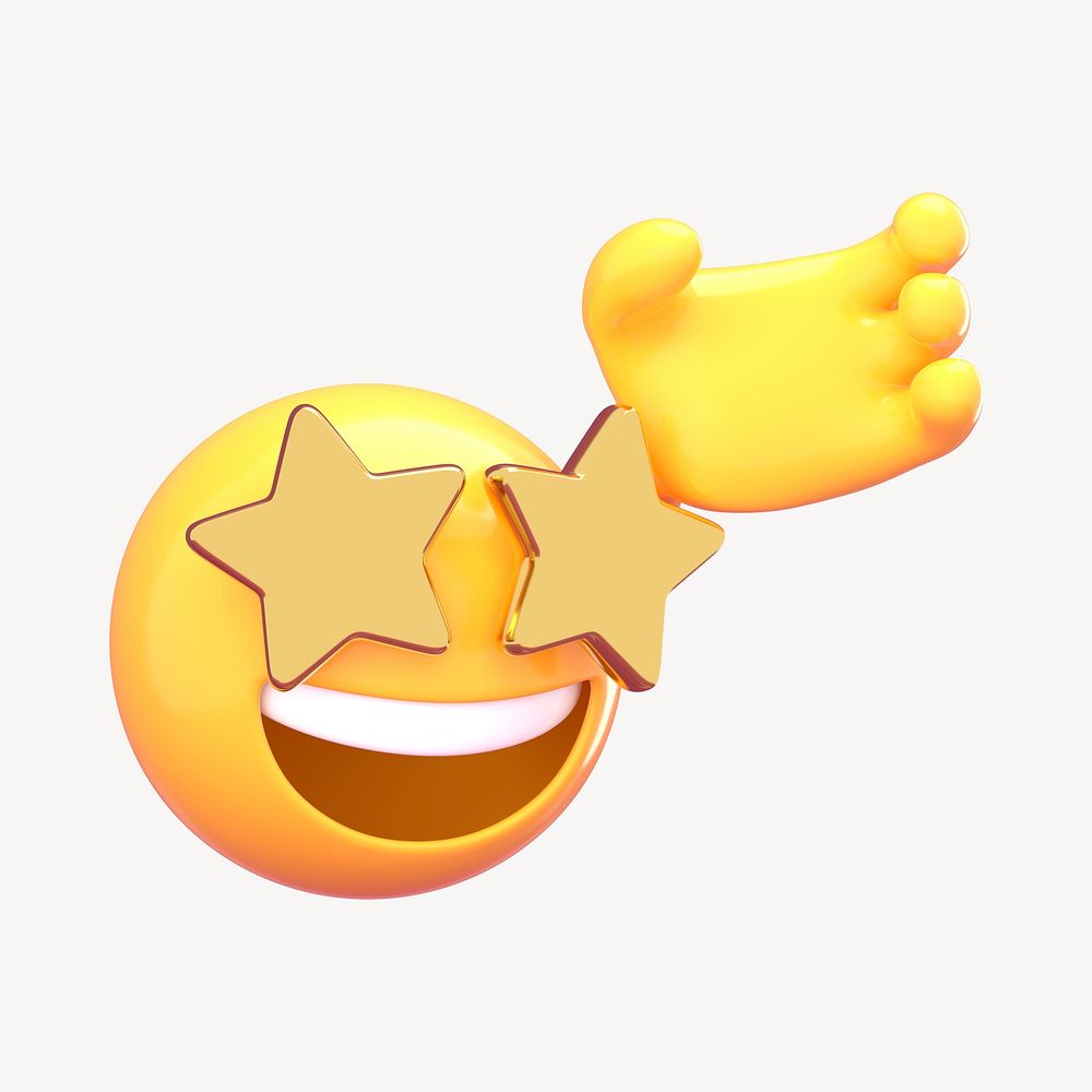 Star-eye emoji hand 3D rendered | Premium Photo - rawpixel