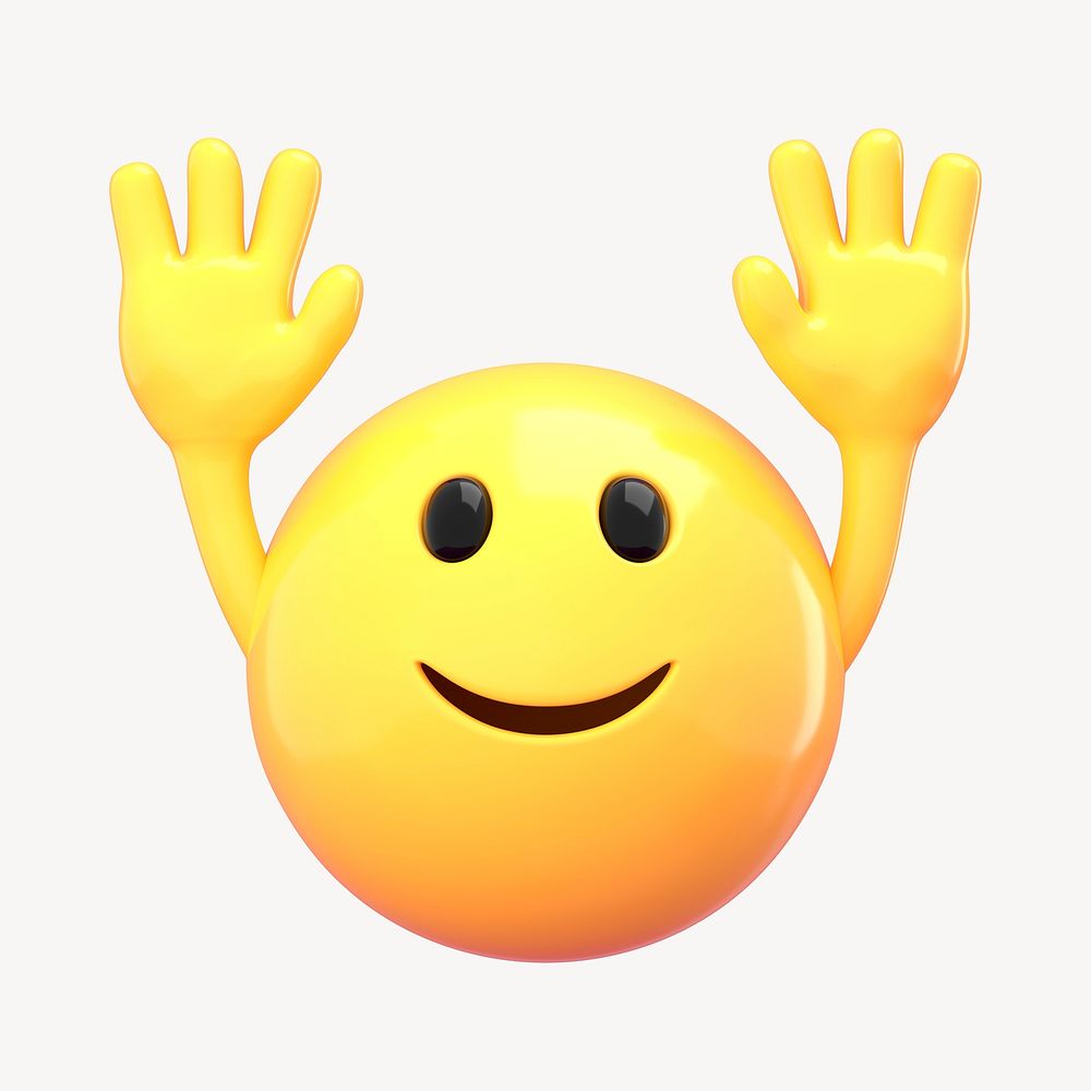 Emoji raising hand 3D rendered | Premium Photo - rawpixel
