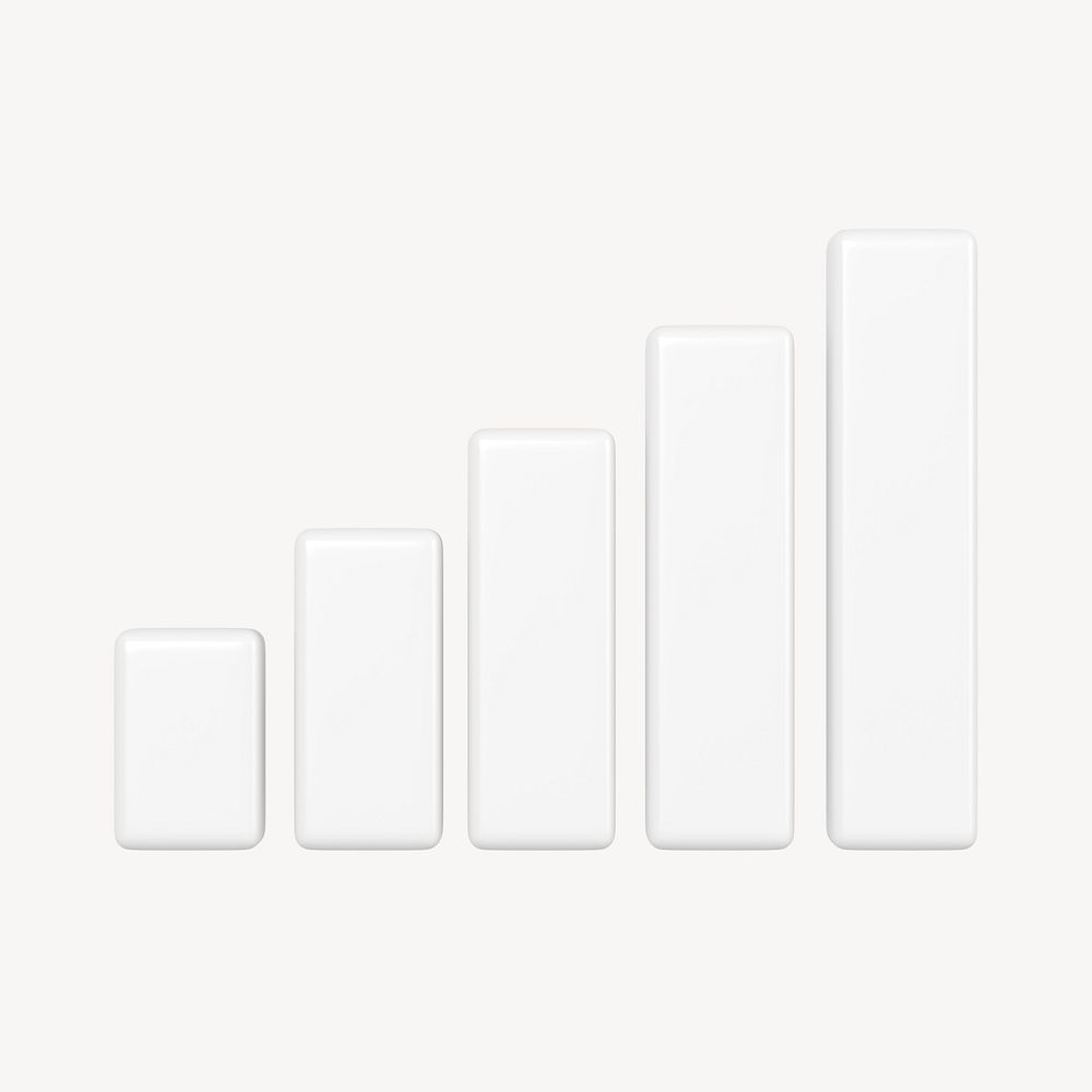White bar graph 3D rendered | Premium Photo - rawpixel
