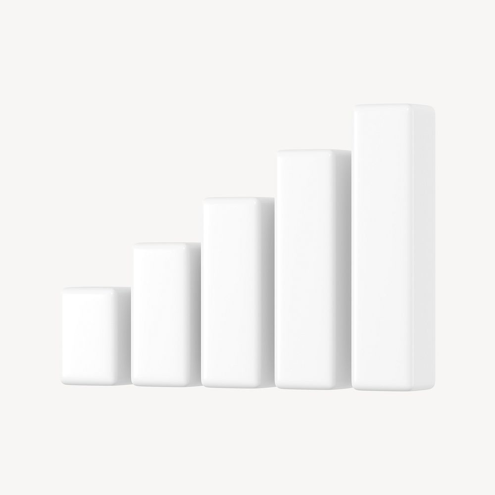 Minimal bar graph 3D rendered | Premium PSD - rawpixel