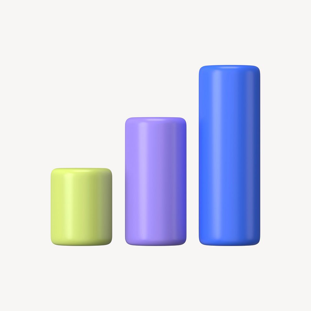 Pillar bar graph 3D rendered | Premium PSD - rawpixel