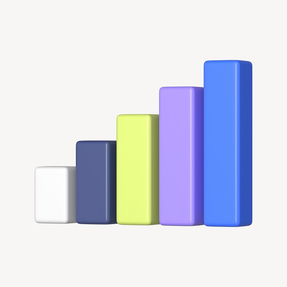 Colorful bar graph 3D rendered | Premium Photo - rawpixel