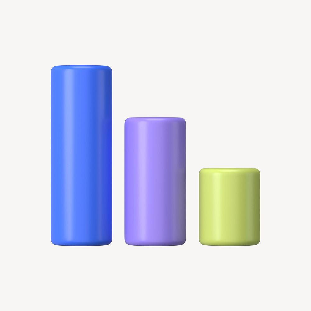 Pillar bar graph 3D rendered | Premium Photo - rawpixel