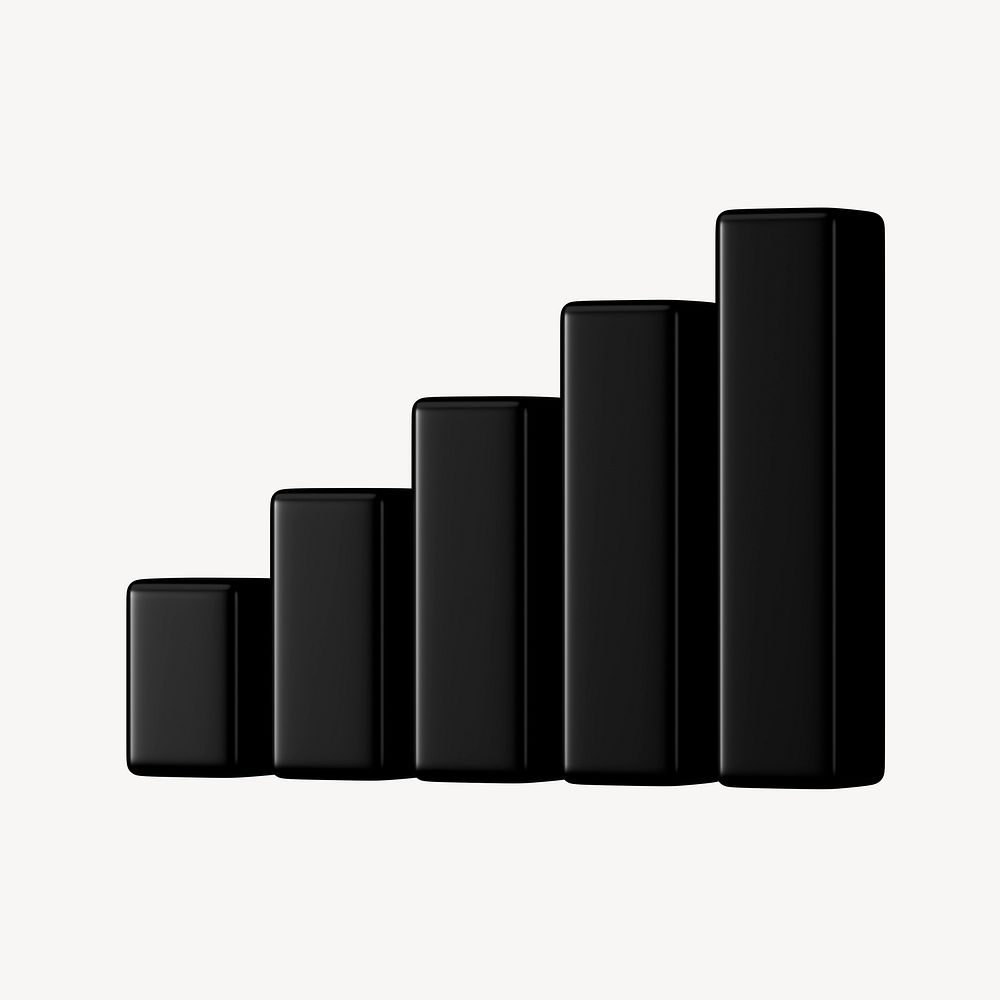 Black bar graph 3D rendered | Premium Photo - rawpixel